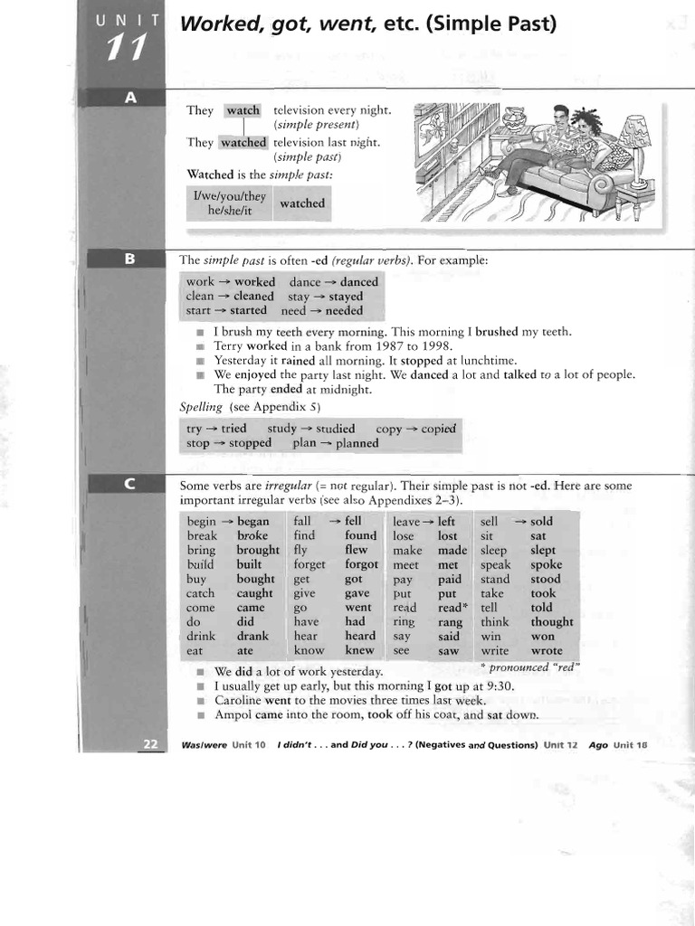 SIMPLE PAST | PDF | Consonant | Linguistics