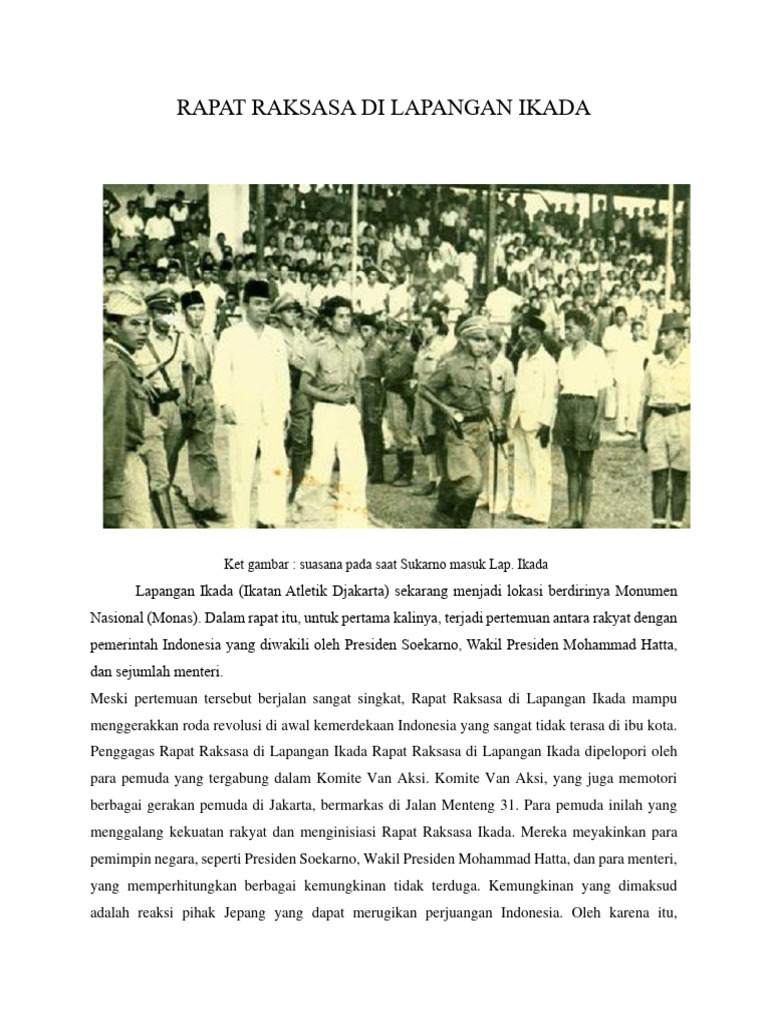 Lapangan Ikada (Rapat Raksasa) | PDF