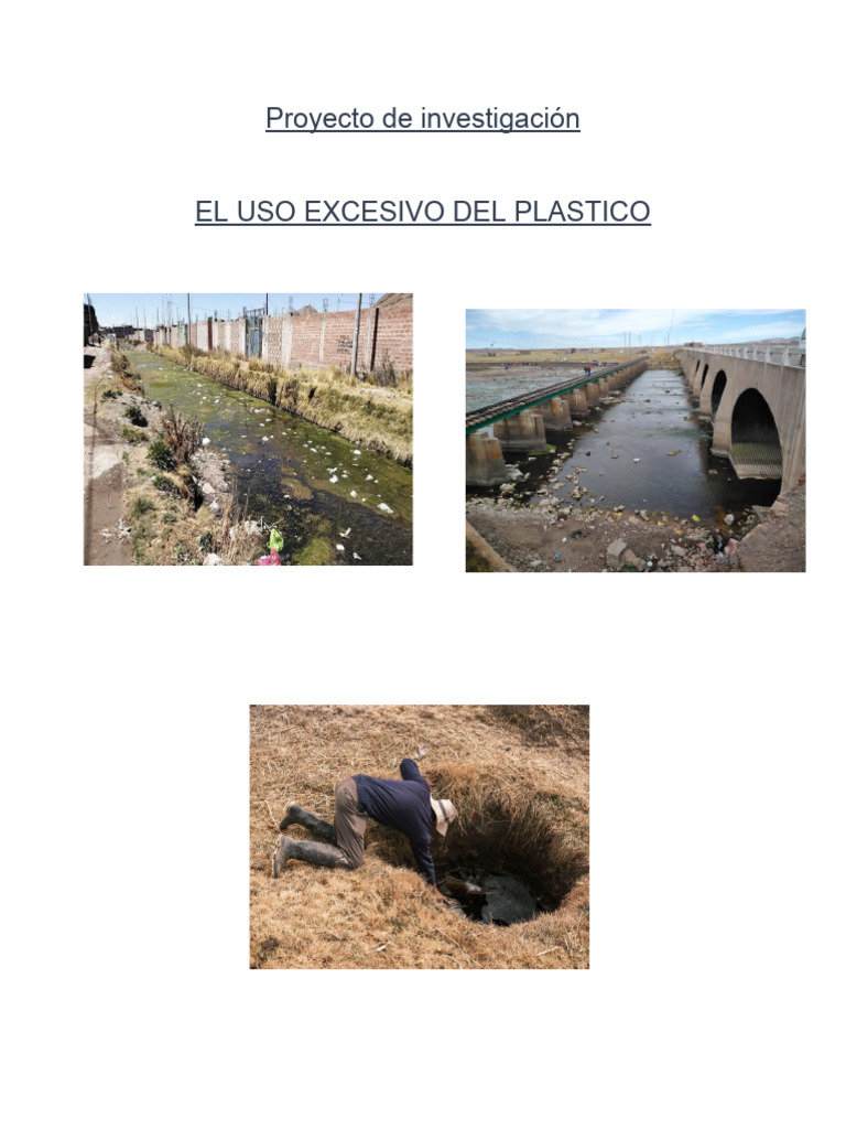 Proyecto de Investigación Del Plastico | PDF | Residuos | El plastico