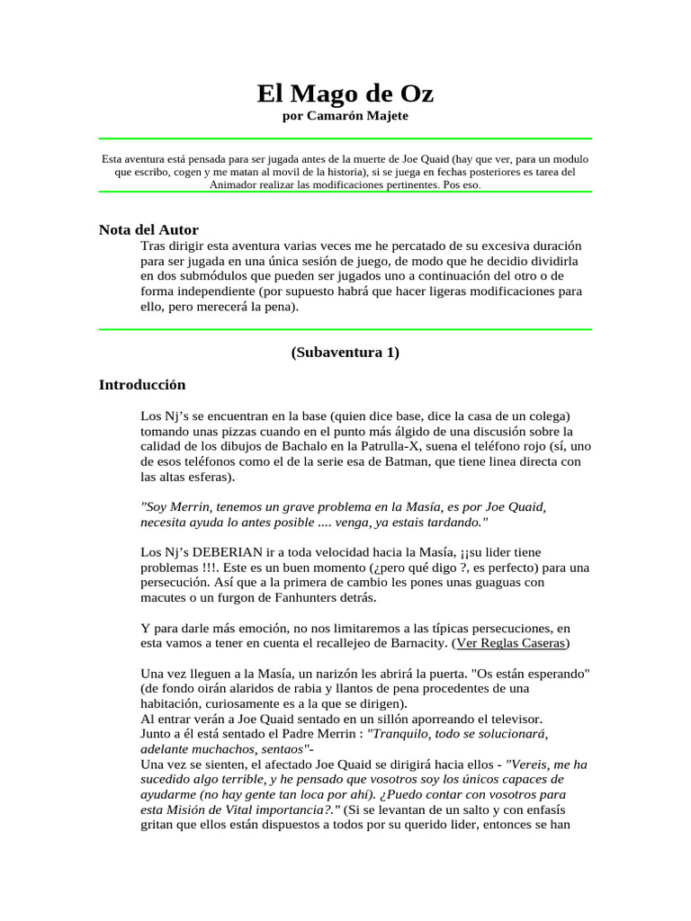 31el Mago de Oz | PDF