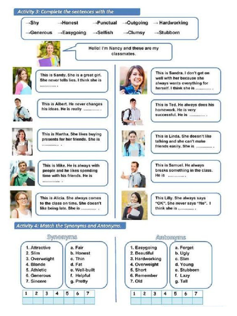 English Club Physical Appearance | PDF