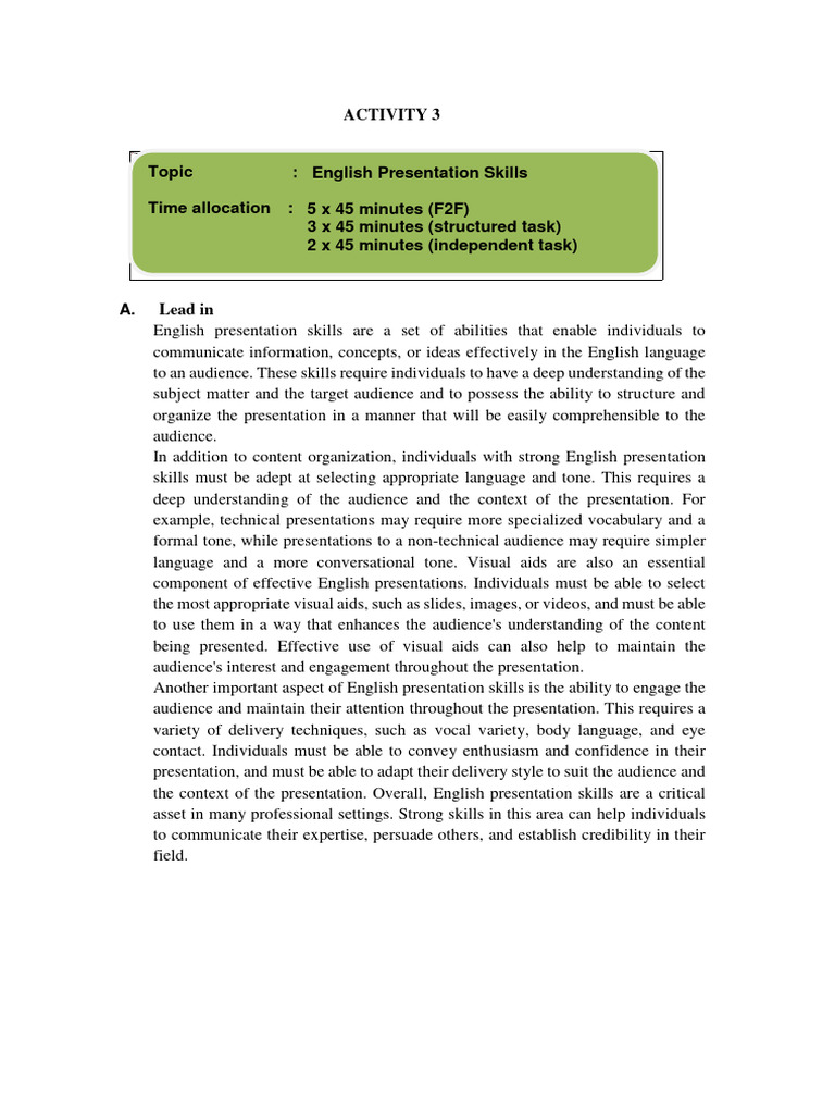 BA Presentation Skills | PDF | Teachers | Rubric (Academic)