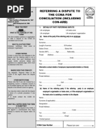 CCMA 7.11 Referral Form Conciliation | PDF | Labour Law | Employment