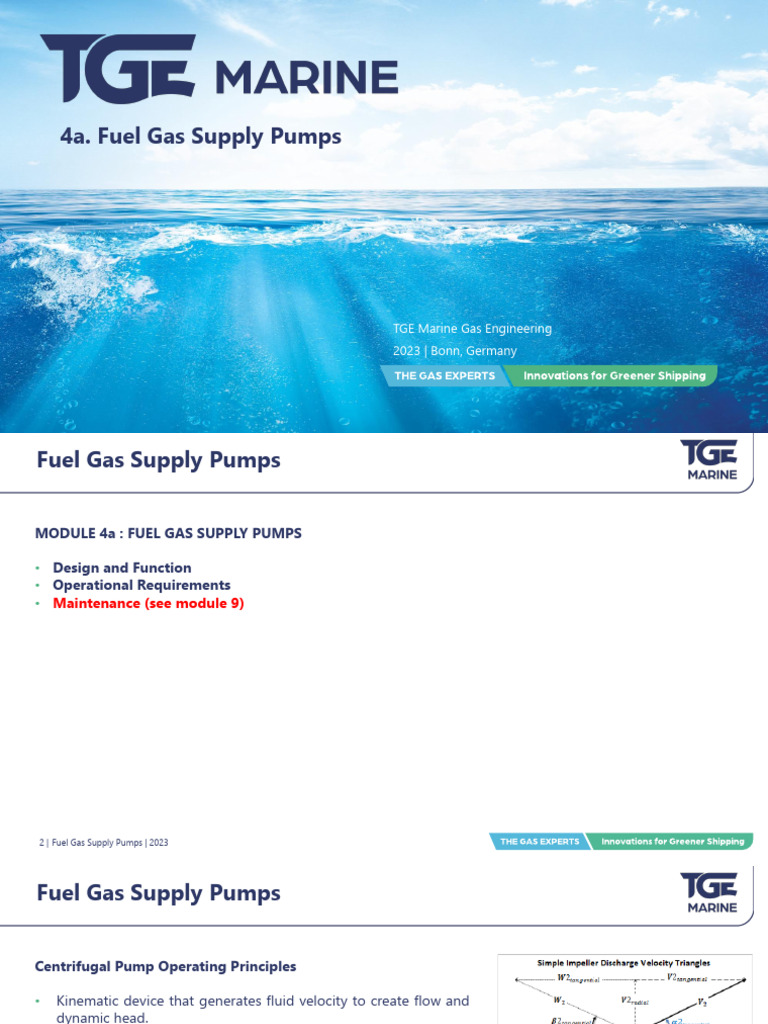 Höegh Training Session 4a, Rev1 - Fuel Gas Supply Pumps - JD | PDF | Pump | Fluid Dynamics