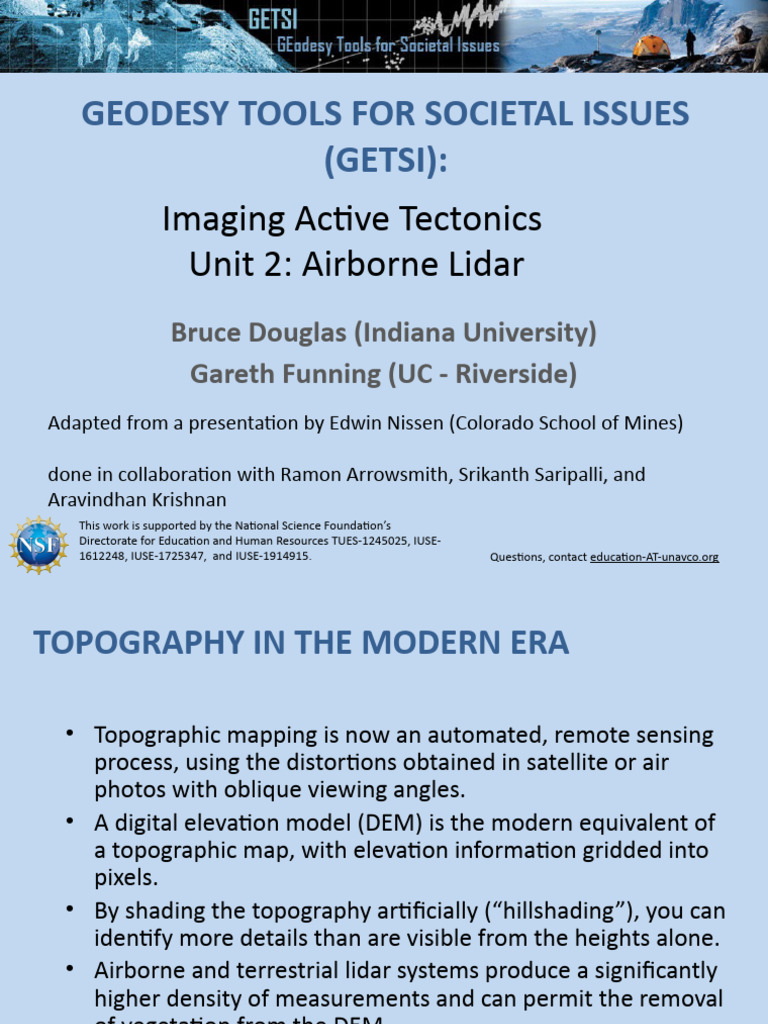 Unit 2 Lidar Powerpoint.v8 | PDF | Topography | Lidar