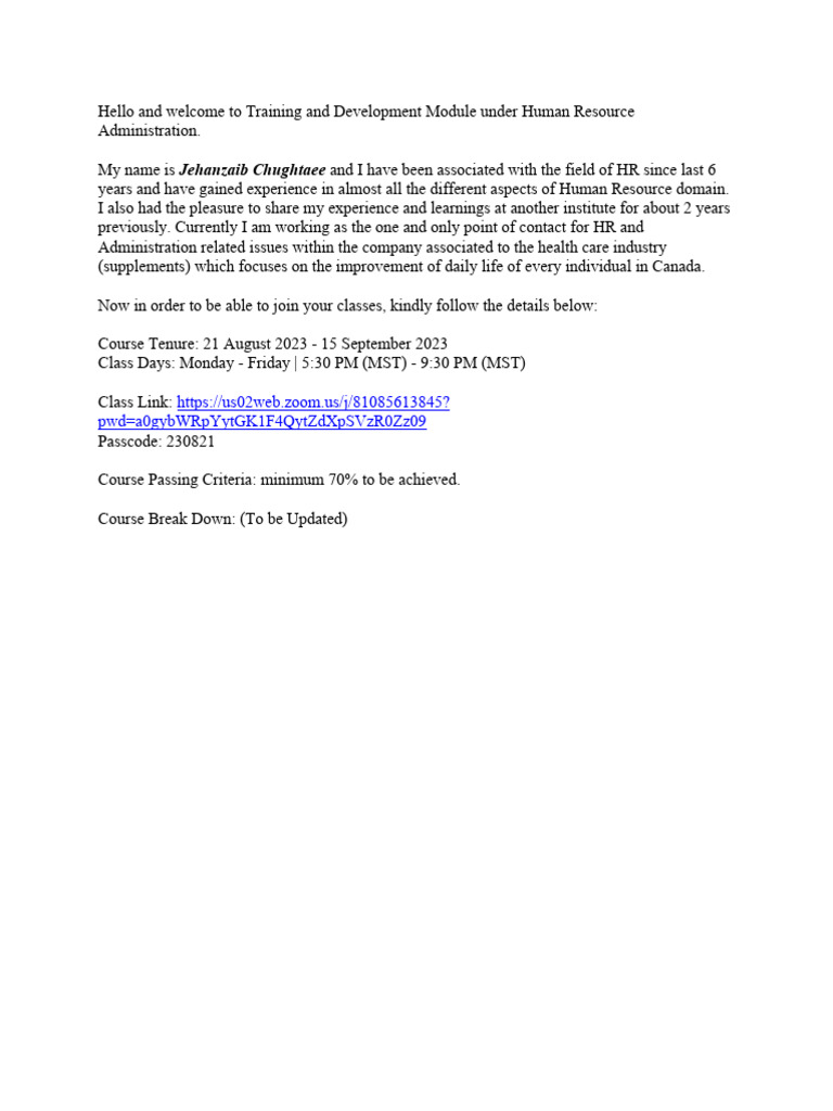 ABM Course Announcement | PDF