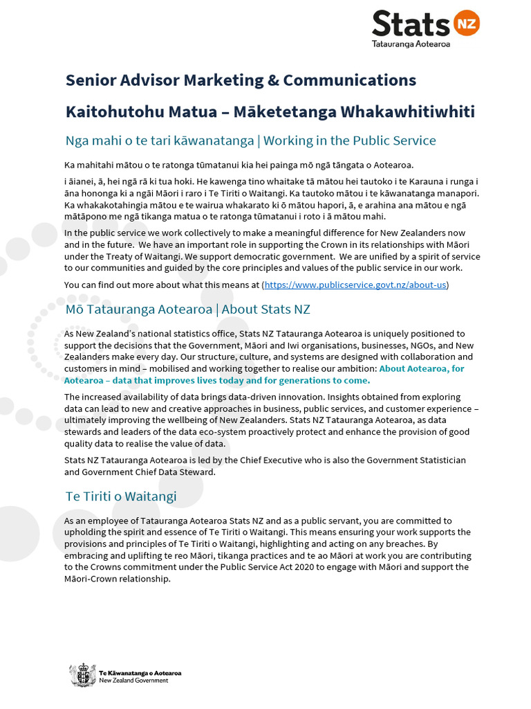 Senior Advisor - Marketing & Communications 2024 | PDF | Marketing | Communication