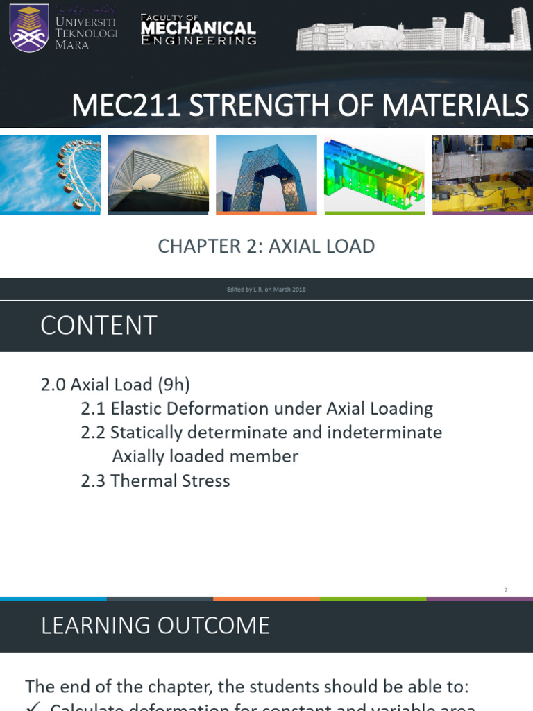 Chapter 2 - Axial Load | PDF | Deformation (Engineering) | Elasticity (Physics)
