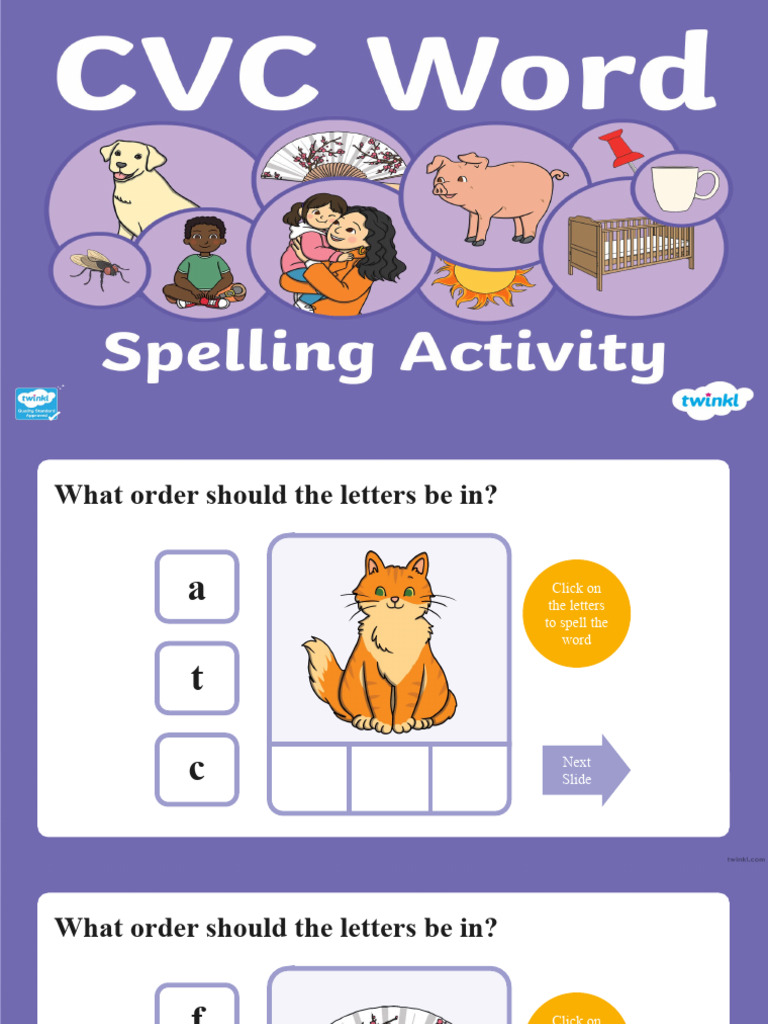 Intervention Word Spelling Powerpoint Activity | PDF