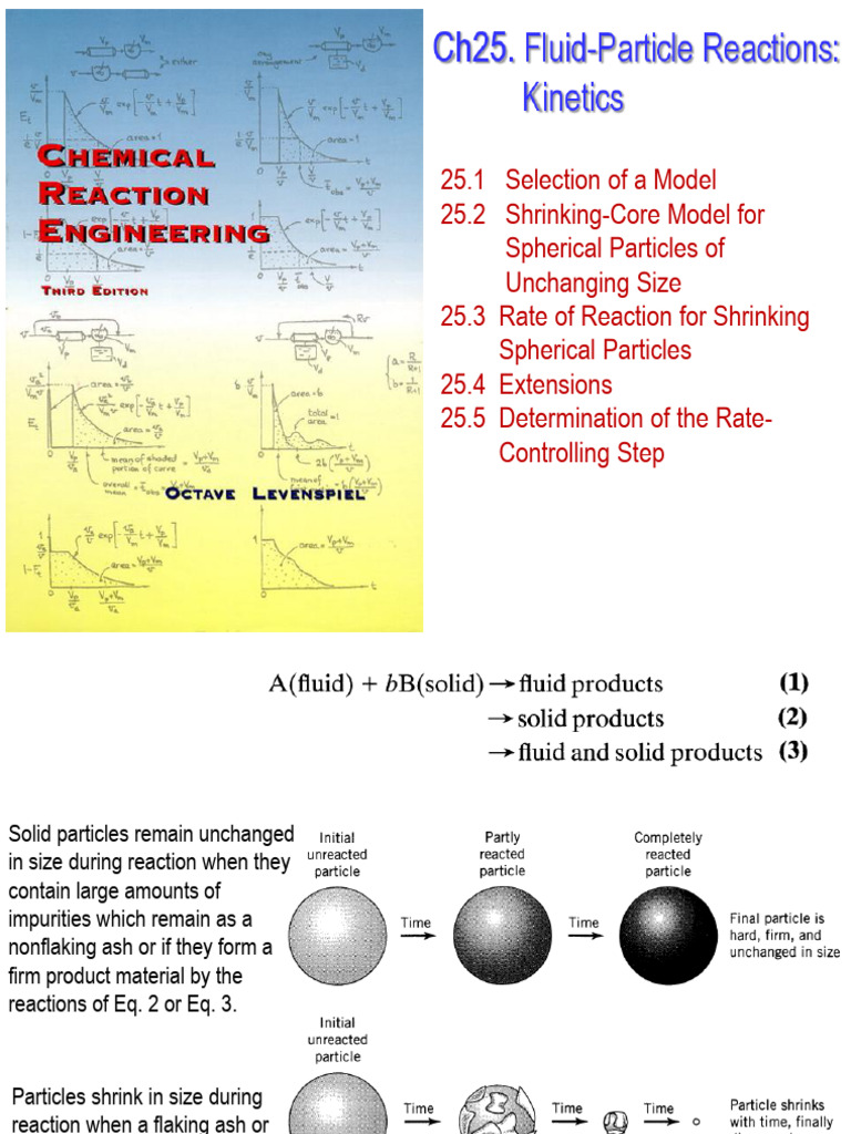 Fluid Partical Non Catalytic Reactions | PDF | Reaction Rate | Gases