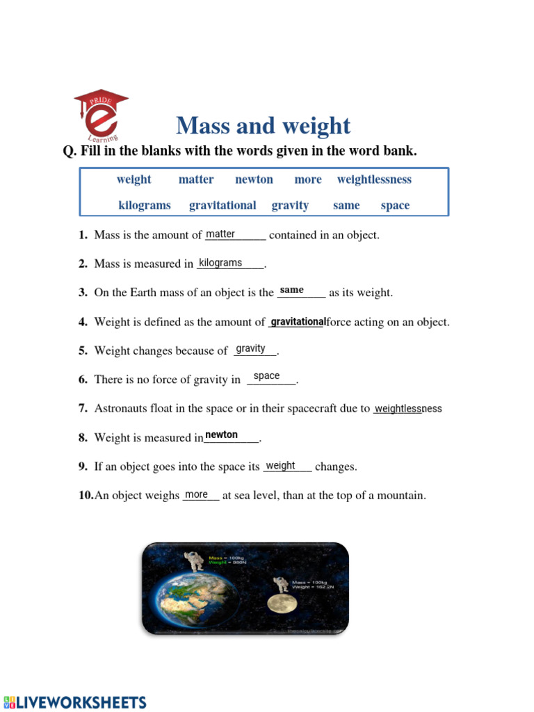 Mass vs. Weight: Key Concepts Explained | PDF