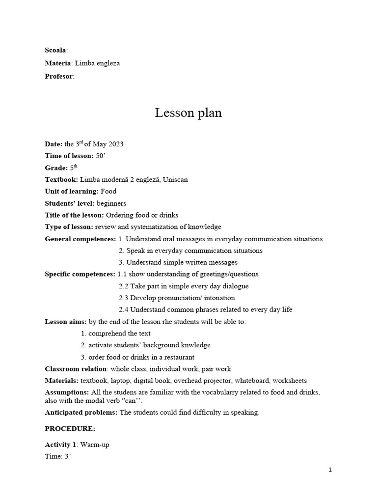 5 Lesson Plan | PDF | Lesson Plan | Reading Comprehension