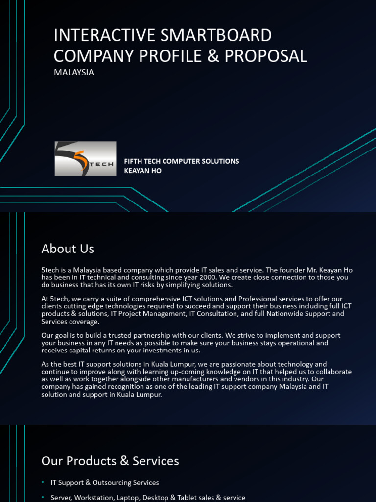 Interactive Smartboard Proposal | PDF | Tablet Computer | Laptop