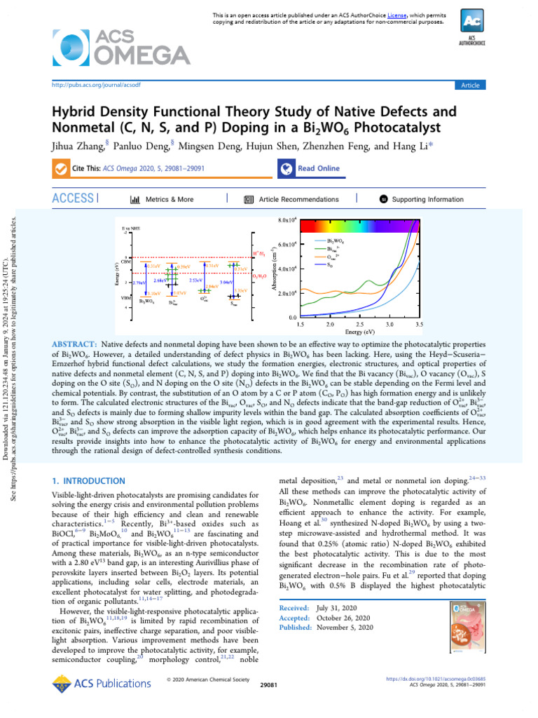 non-metallic dopant | PDF | Doping (Semiconductor) | Density Functional ...