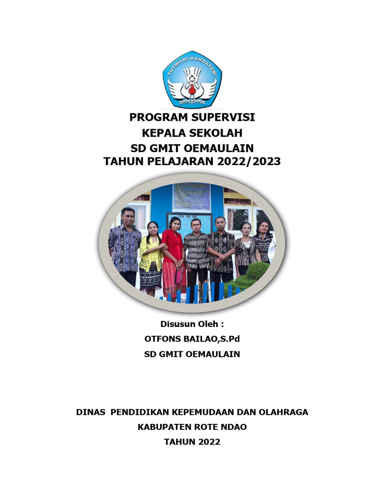 Cover Program Supervisi Kepala Sekolah Tahun 2022 | PDF