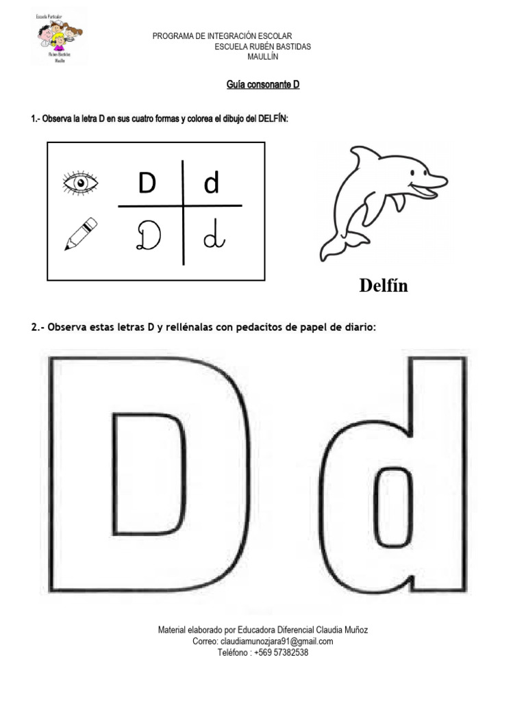 Guía de Lectura: Consonante D | PDF | Lingüística