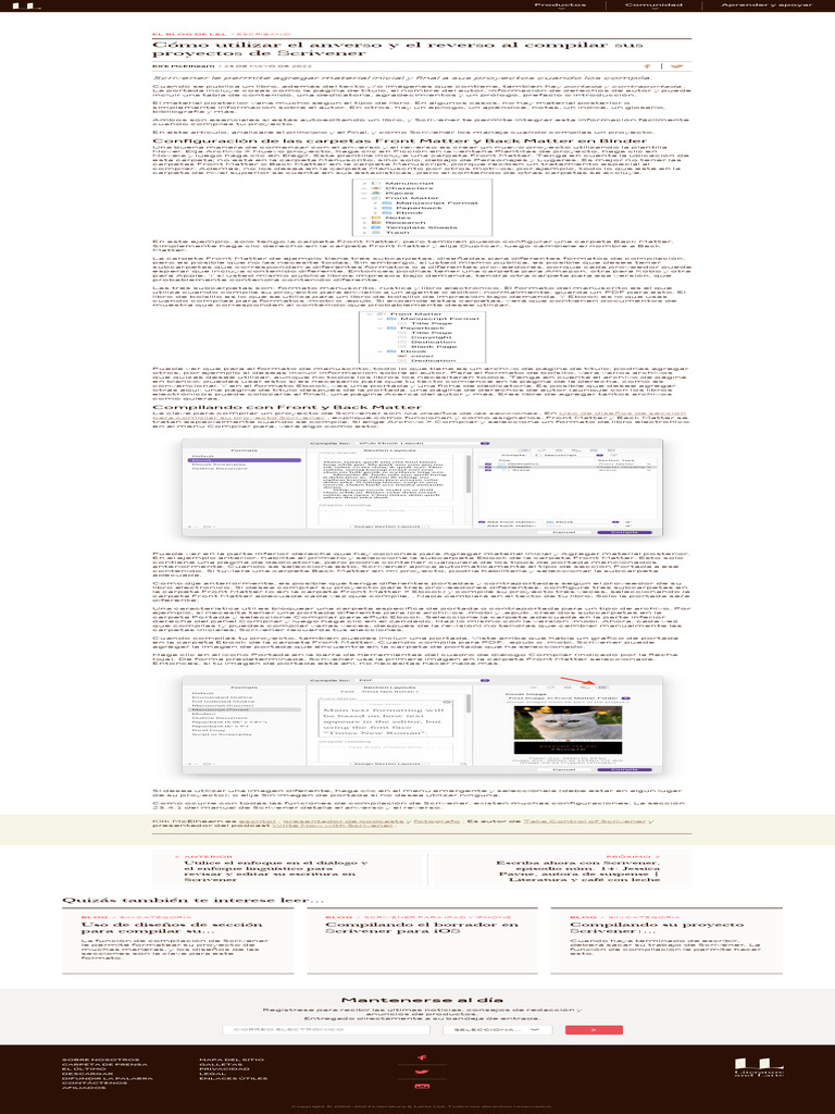 Cómo Utilizar El Anverso y El Reverso Al Compilar Sus Proyectos de Scrivener - Literatura y Café ...