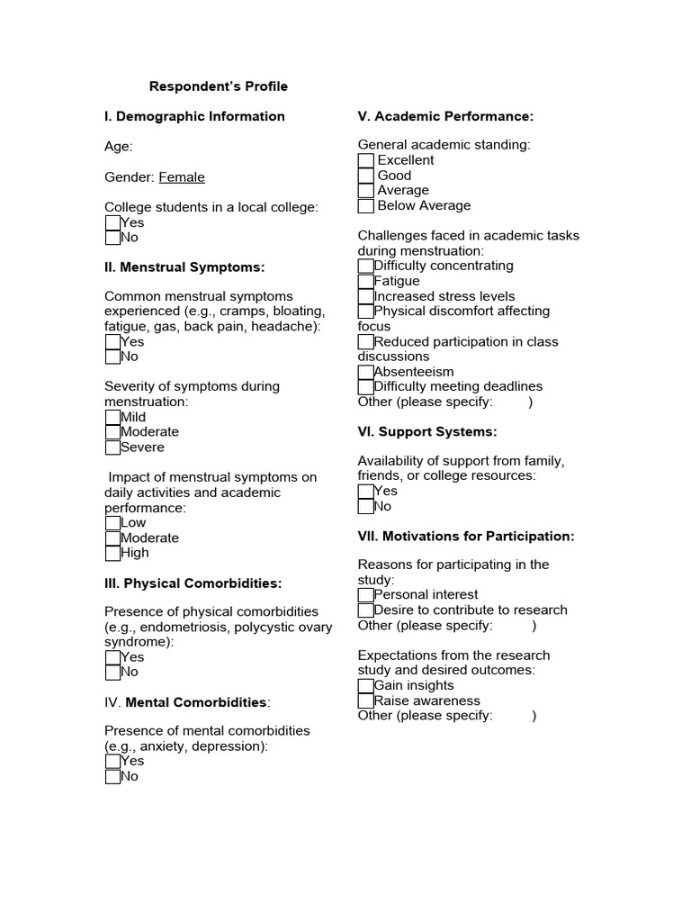 Profiling Sheet Sample | PDF