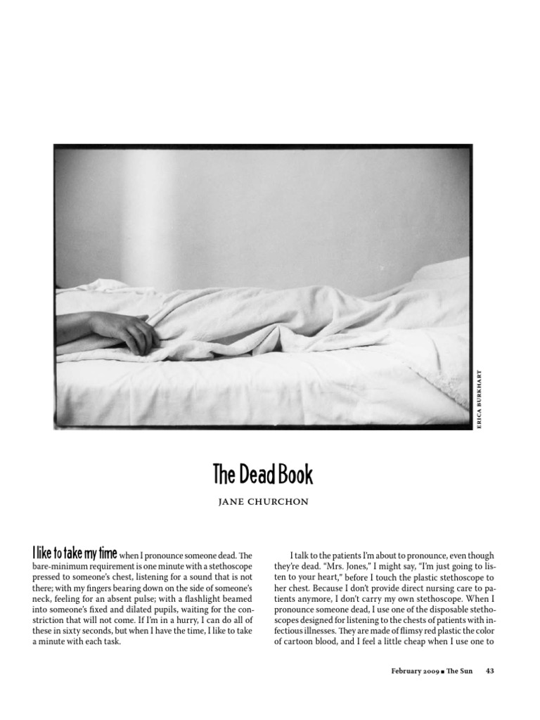 The Dead Book: I Like To Take My Time | PDF | Morgue | Patient