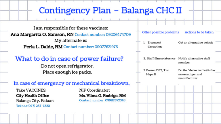 Contigency Plan | PDF