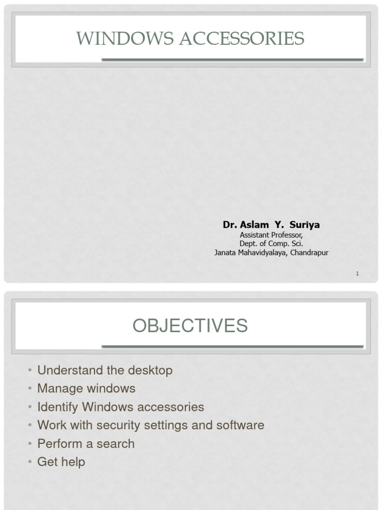 Windows Accessories-converted Dr Suriya | PDF | Window (Computing ... Windows Accessories-converted Dr Suriya | PDF | Window (Computing ...