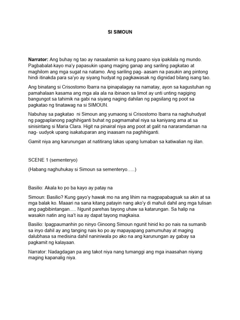 Simoun El Filbusterismo | PDF