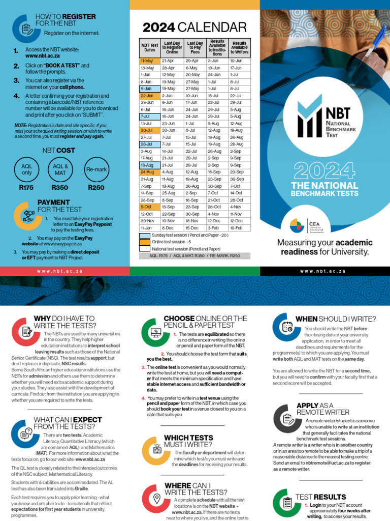 NBT Test Dates | PDF
