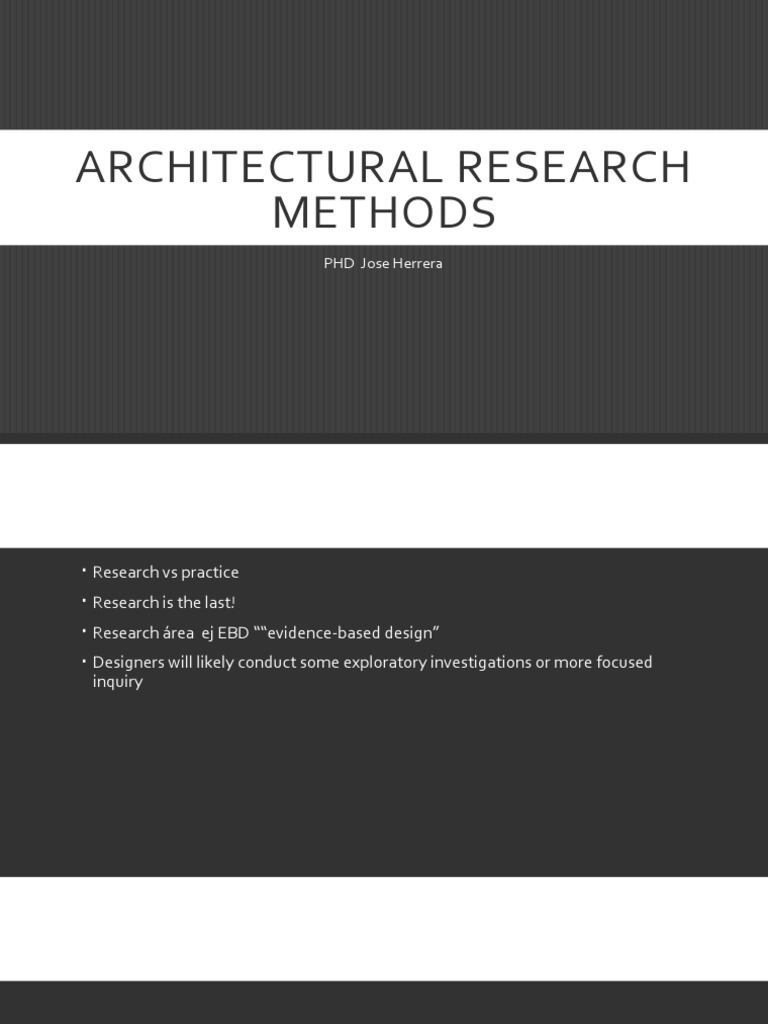 Architectural Research Methods | PDF | Science | Cognition
