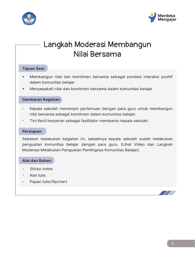 E39754e6 10ec 4379 86b7 F2953ce313d0 (Final) 30 - Panduan Moderasi Membangun Nilai Bersama | PDF