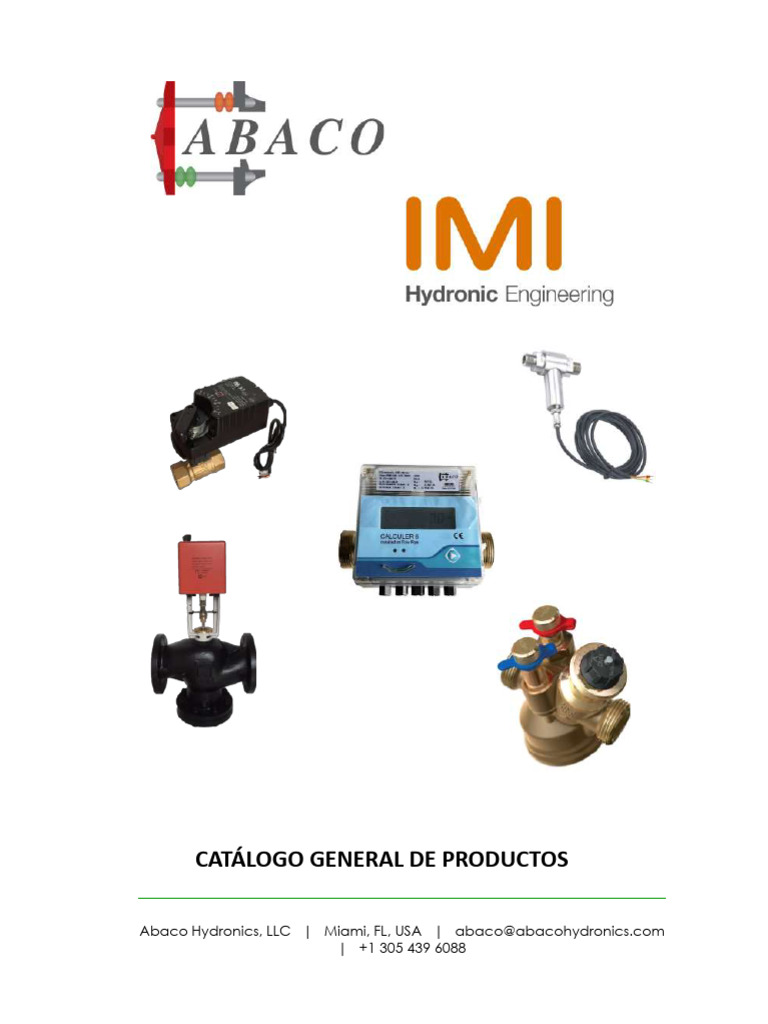 Catálogo General de Productos ABACO-IMI - Low | PDF | Presión | Agua