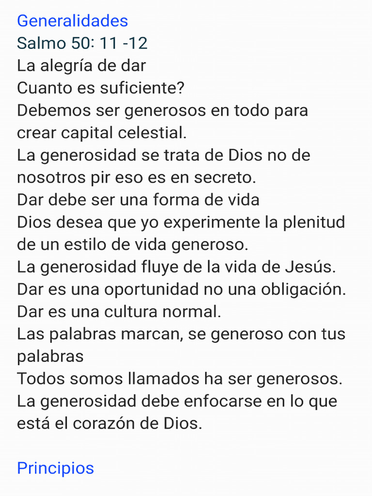 Resumen La Generosidad - 240323 - 142622 | PDF