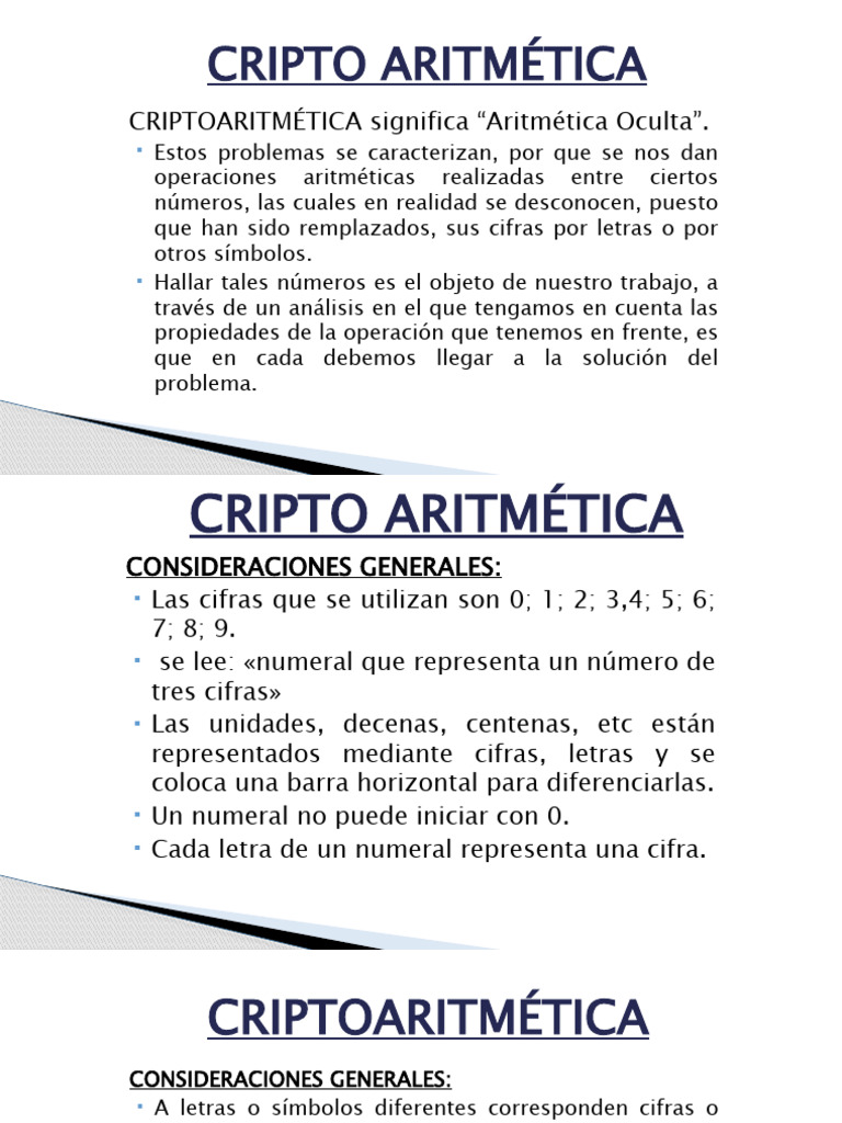 Cripto Aritmética 4to Mate 0911 | PDF | Multiplicación | Aritmética
