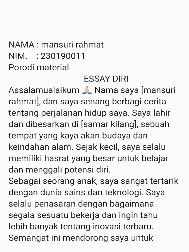 Essay Mansuri Rahmat | PDF