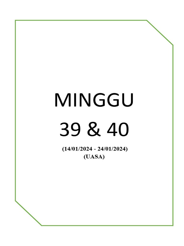 RPH MINGGU 39 & 40 uasa | PDF