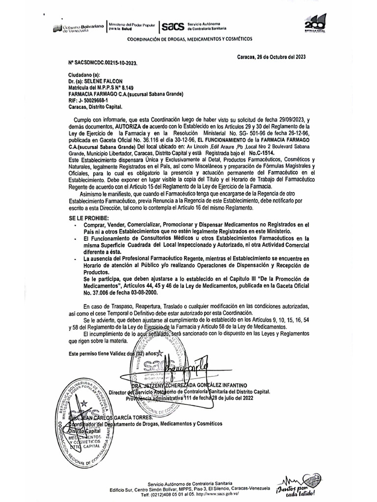 Permiso de Funcionamiento | PDF