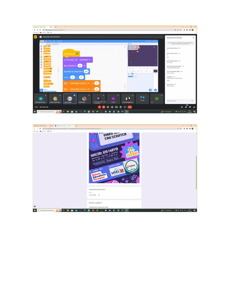 Pantallaso Asistencia Curso Scratch | PDF