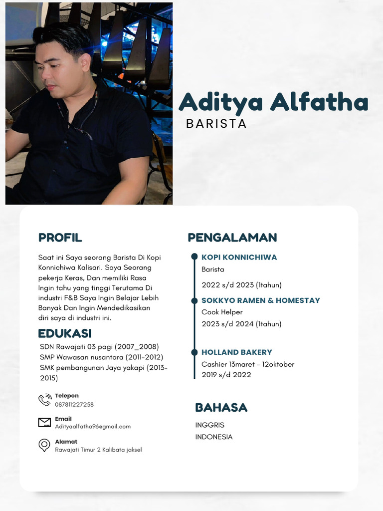 Profil dan Pengalaman Aditya | PDF | Karier & Perkembangan