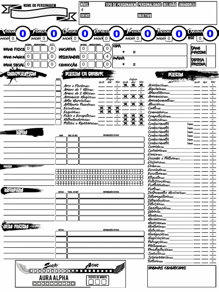 Ficha Alpha Editável | PDF