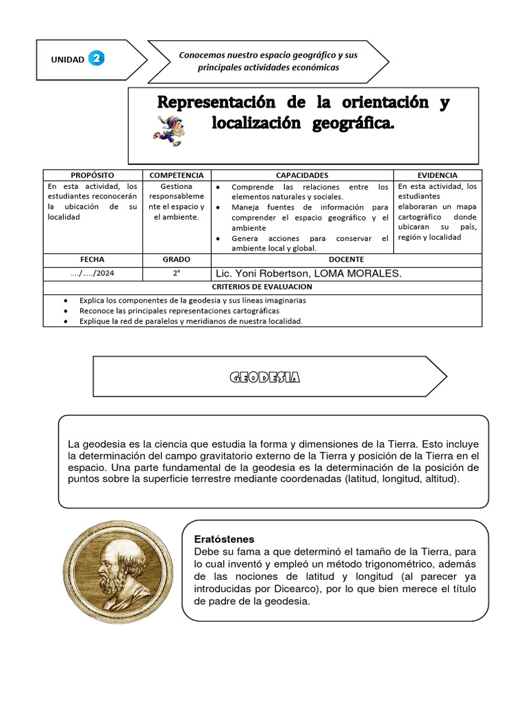 2 Sem6.0 FICHA DE ACTIVIDAD CCSS 1°-SEMANA 2 | PDF | Ecuador | Latitud