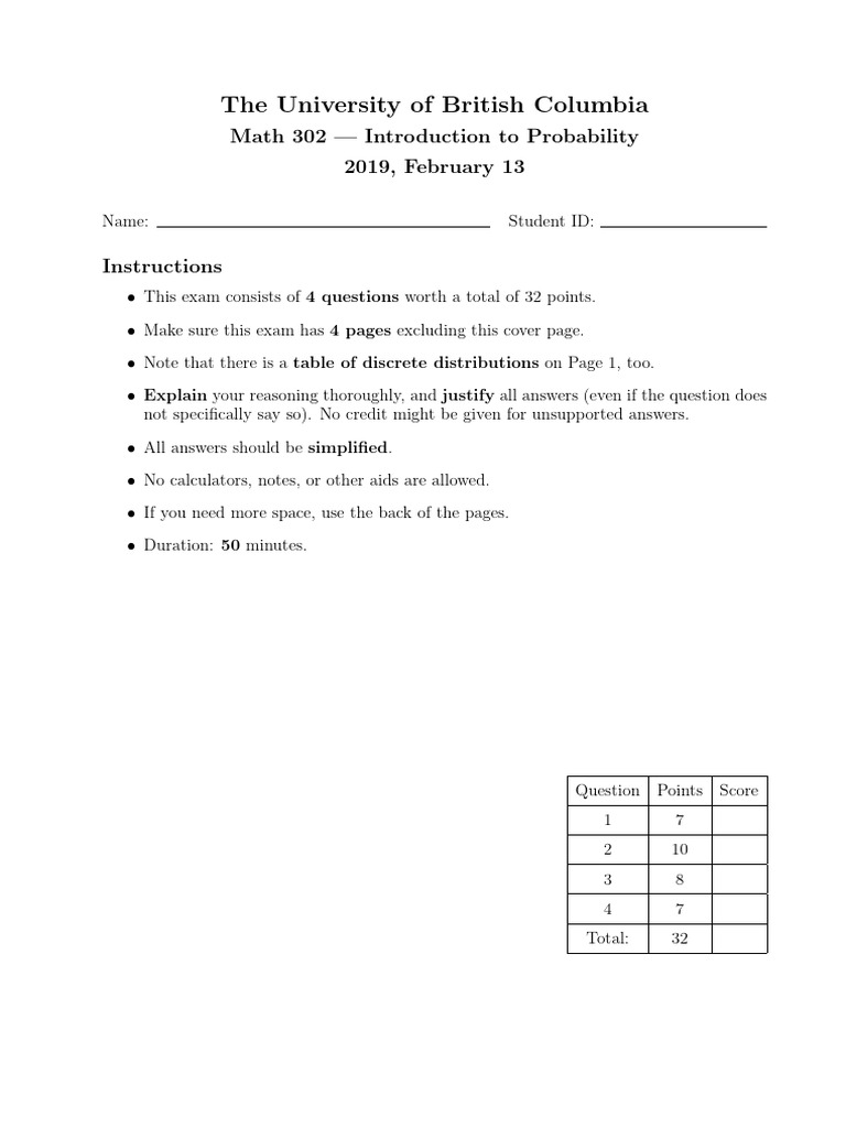 Midterm Solutions | PDF | Probability Distribution | Applied Mathematics Midterm Solutions | PDF | Probability Distribution | Applied Mathematics