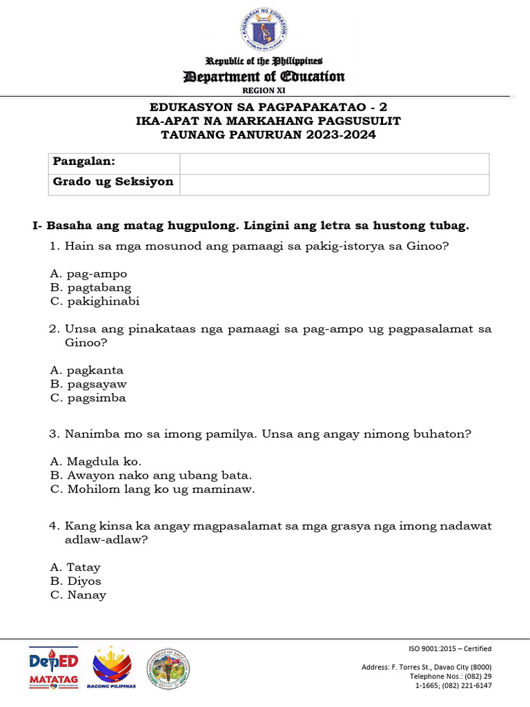 EsP 2 TQ - TOS | PDF