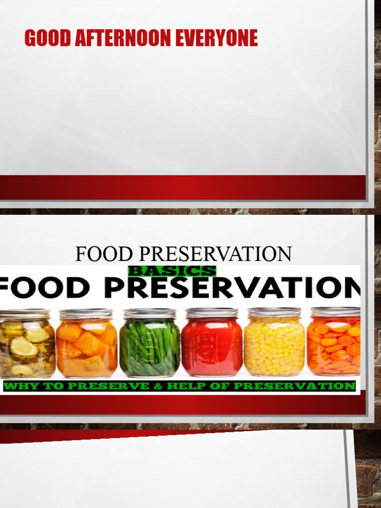Food Preservation | PDF