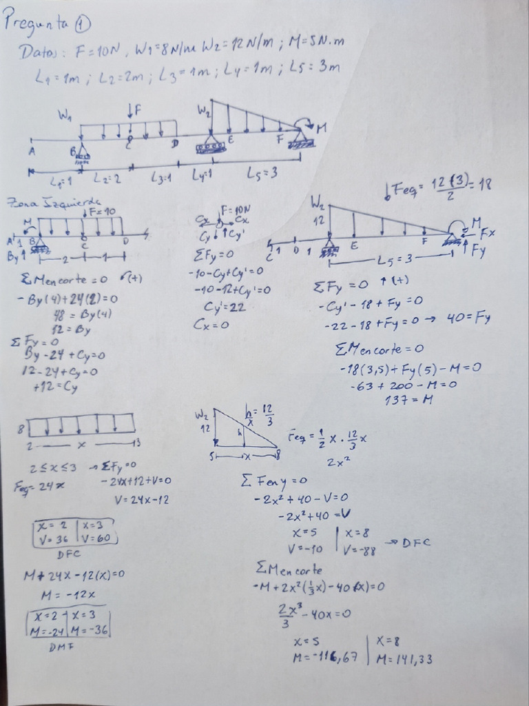 Pregunta 1 Estatica | PDF