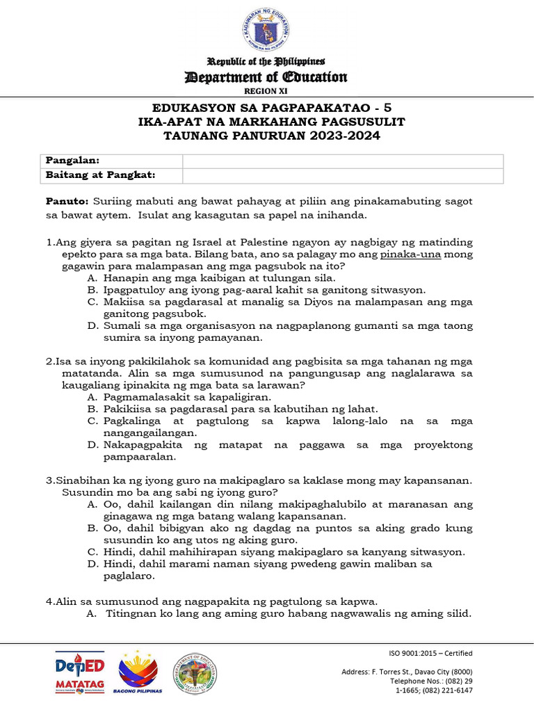 EsP 5 TQ - TOS | PDF