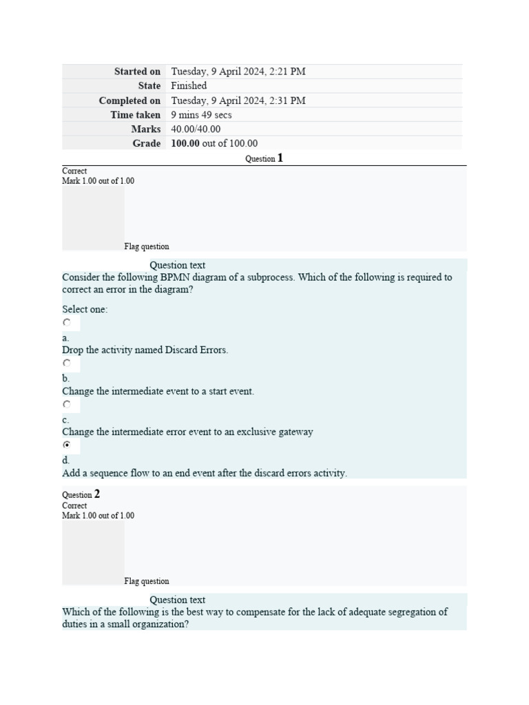 AIS Exam Midterm | Download Free PDF | Internal Control | Audit