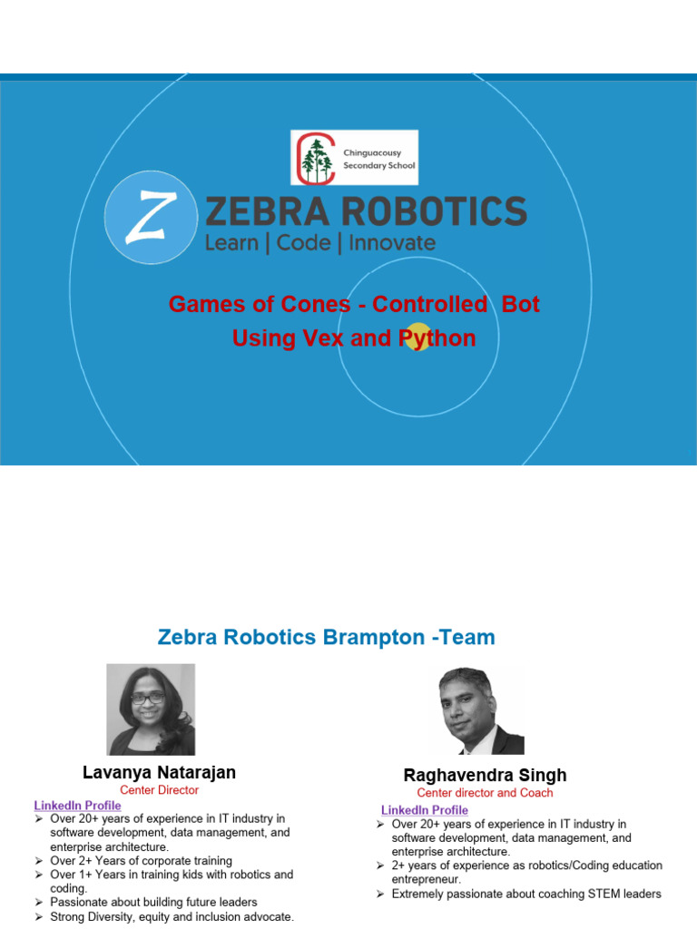 Zebra Robotics - Python and Vex | PDF | Robot | Robotics