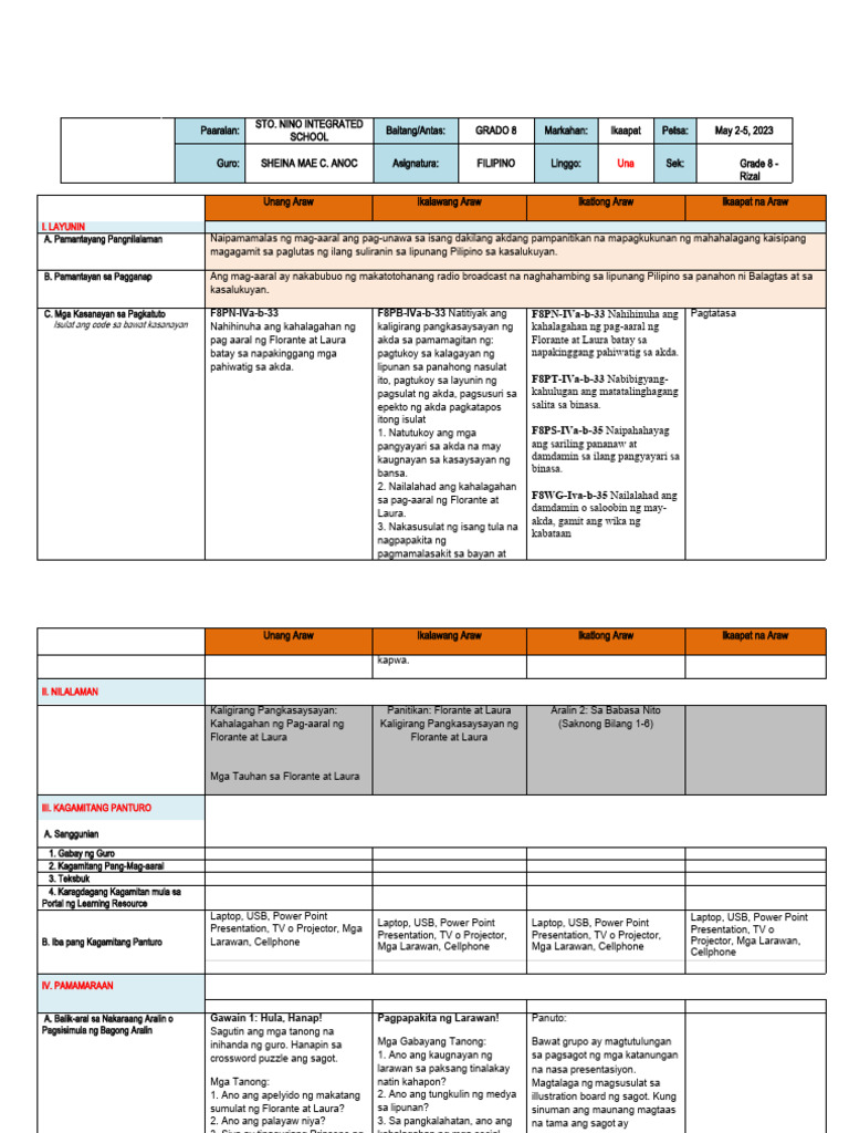 Week 1 - Fil 8 - q4 | PDF