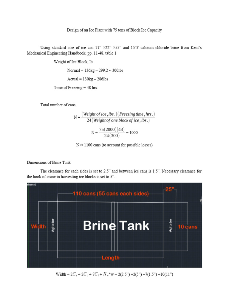 Ice Plant Design: 75 Tons Capacity | PDF | Refrigeration | Air Conditioning