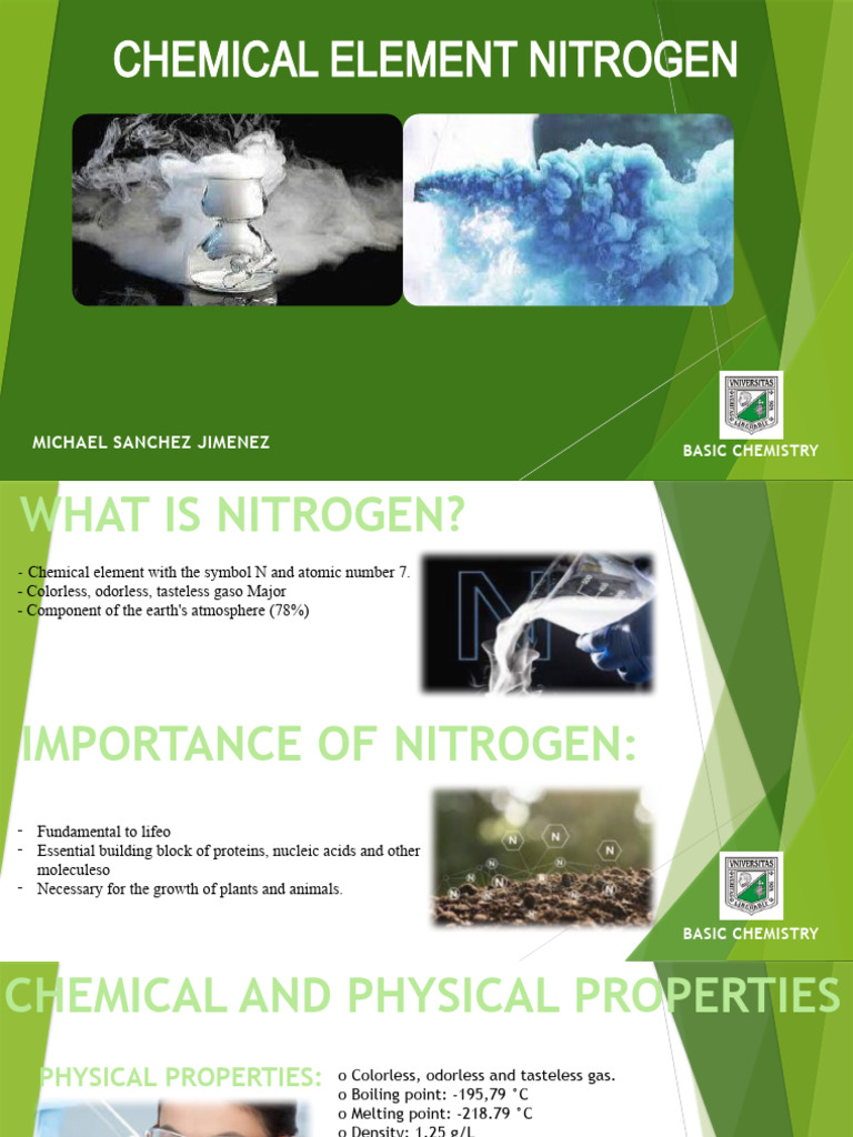Exposicion Nitrogeno | Download Free PDF | Nitrogen | Chemistry