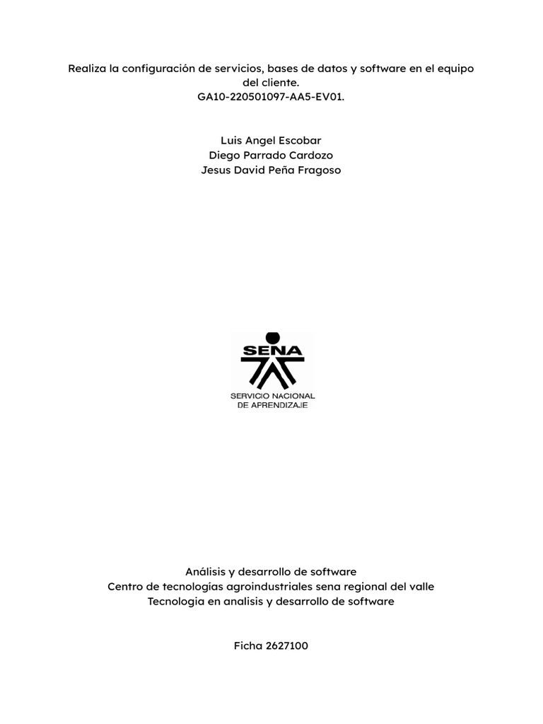 GA10-220501097-AA5-EV01 - Realiza La Configuración de Servicios, Bases de Datos y Software en El ...